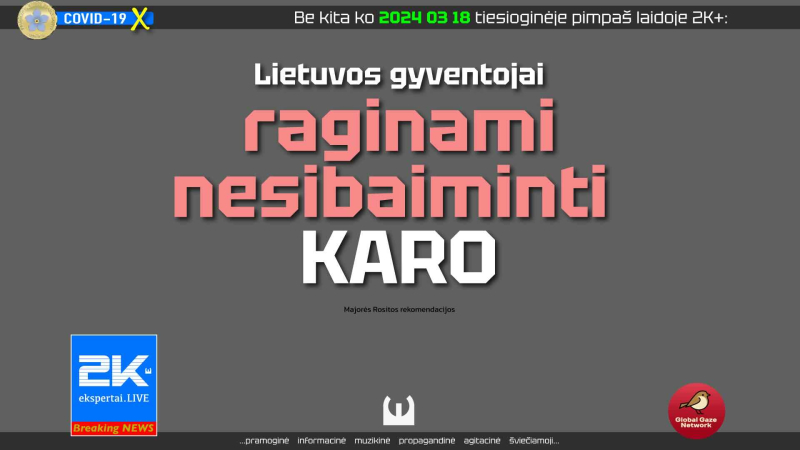 Nereikia bijoti karo | Ekspertai.eu